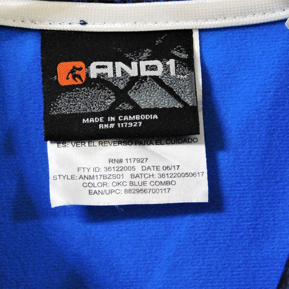 And1 | Jackets & Coats | And Mens Full Zip Up Athletic Jacket Blue ...